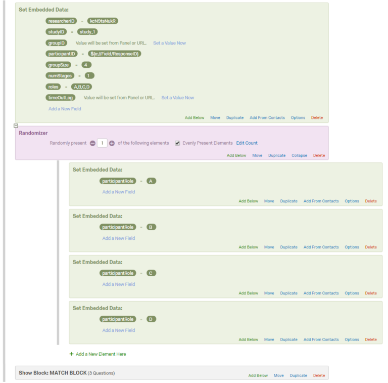 Randomization (roles, conditions) – SMARTRIQS